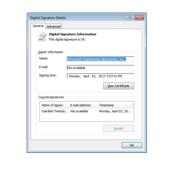 Verifying SEL Software Downloads Tabbed